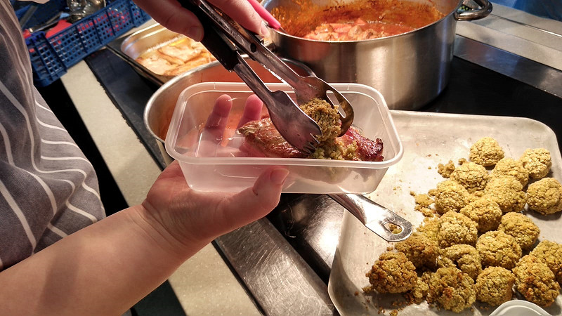 Providing hot meals to our residents